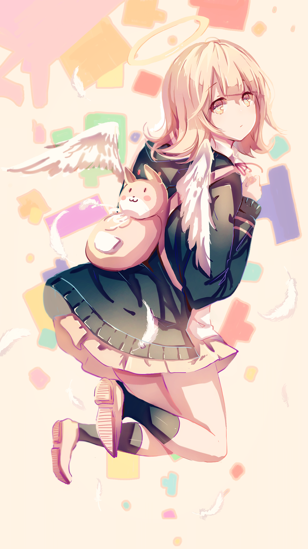 pudding dangan-ronpa nanami chiaki seifuku wings | #279515 | yande.re